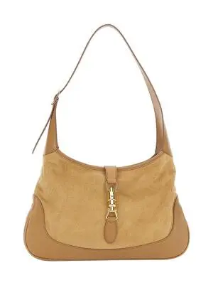 Gucci Jackie 1961 Suede Shoulder Bag - Cream