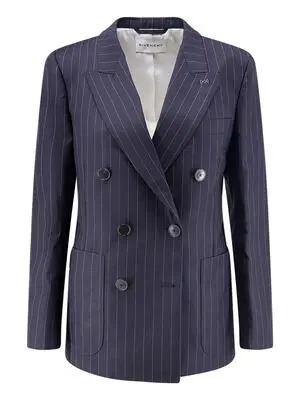Givenchy Double-breasted Wool Blazer - Multicolor