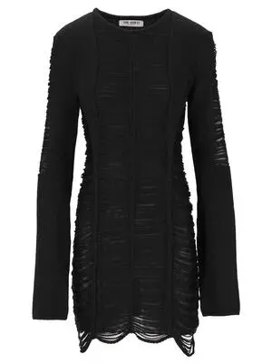 Attico Viscose Mini Dress - Black