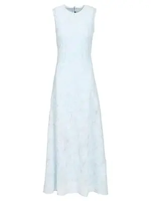 ROTATE BY BIRGER CHRISTENSEN Jacquard Floral Sleeveless Long Dress - Blue