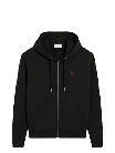 AMI Paris Zipped Hoodie With Red De Coeur - Multicolor