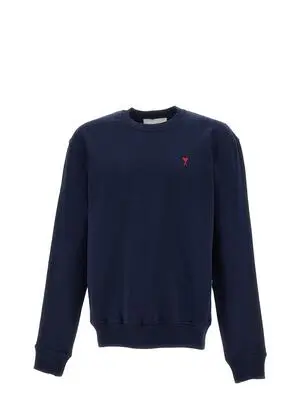 AMI Paris De Cœur Embroidered Crewneck Sweatshirt - Multicolor