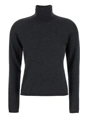 Max Mara Max Mara Women 'Adda' Grey High Neck Sweater In Cashmere Woman Gray