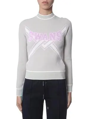 Off-White Cropped Sweater - Gray