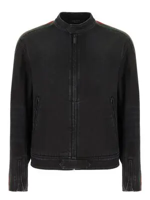 Gucci Zip-up Denim Jacket - Multicolor