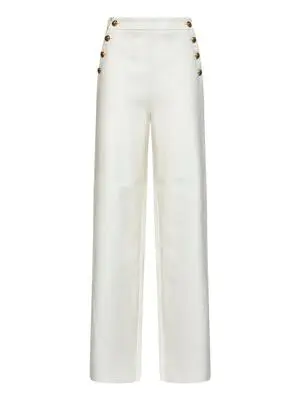 Max Mara MAX MARA STUDIO Mstbetulla Cotton Palazzo Trousers Multicolor