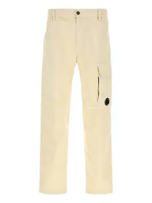 C.P. COMPANY Stretch Cotton Cargo Pants - Yellow