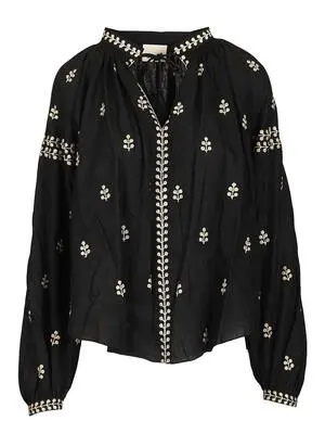 ISABEL MARANT ÉTOILE Isabel Marant Women Rodis Blouse In Embroidered Tussar Silk