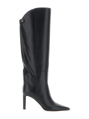JIMMY CHOO Alizze' Black Boots With High Stiletto Heel In Leather For - Multicolor