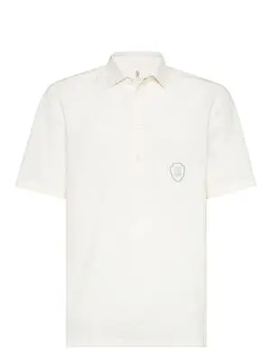 BRUNELLO CUCINELLI Brunello Cucinelli Men Logo Wool Polo Shirt