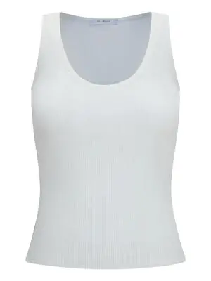 Max Mara Ribbed Jersey Tank Top - White