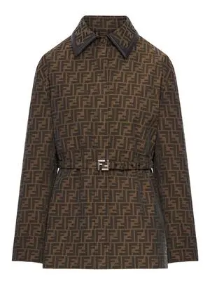 Fendi Ff Canvas Jacket - Brown
