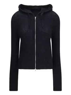 Our Legacy Alpaca-blend Zip-up Hoodie - Black