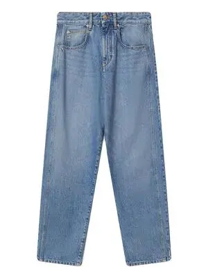 Isabel Marant Étoile ISABEL MARANT Oriane Cotton Denim Barrel Jeans Blue