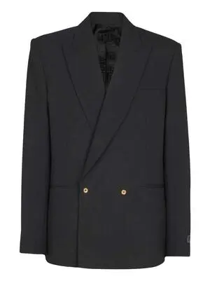 Balmain Double-breasted Wool Blazer - Black