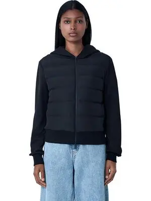 Moncler Quilted Hooded Cardigan - Black