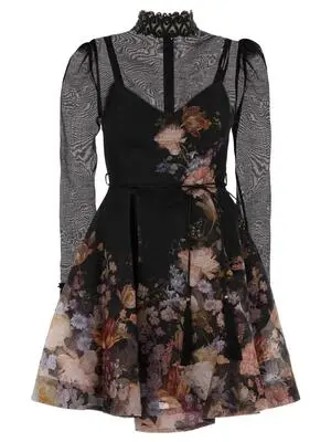 Zimmermann Printed Organdy Valiant Mini Dress - Multicolor