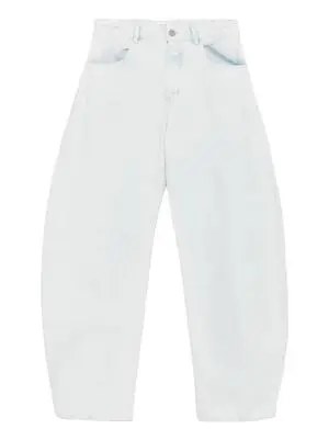 Alaïa Low Round Denim Jeans - Blue