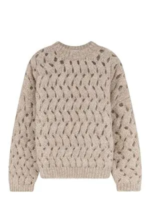 Brunello Cucinelli Perforated Micro Sequin Sweater - Multicolor