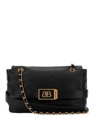 Balenciaga Leather Medium Modu Shoulder Bag - Black