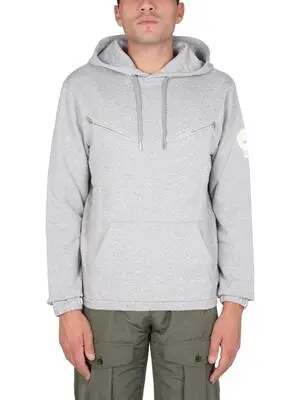 Alexander McQueen Alexander Mcqueen Men Sweatshirt With Embroidered Skull Gray
