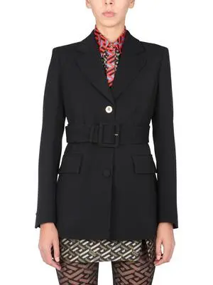 Versace Jacket With Medusa Button - Black