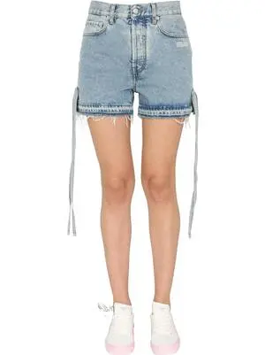 Off-White Denim Shorts - Blue