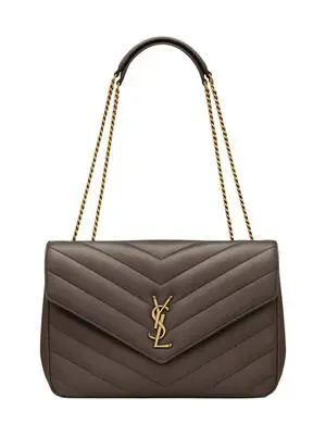Saint Laurent Loulou Matelassé Lambskin Bag - Gray