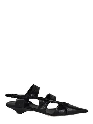 Bottega Veneta Pointed Toe Strappy Sandals - Black
