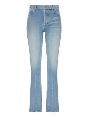 Saint Laurent Straight Denim Jeans - Blue