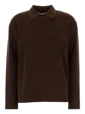 Miu Miu Chocolate Wool Polo Shirt - Brown