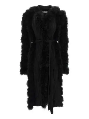 Attico Knitted Coat - Black
