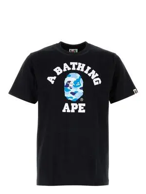 A BATHING APE Slate Cotton Abc Camo Collage T-shirt - Black