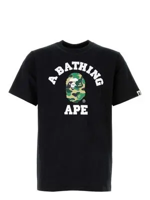 A BATHING APE Slate Cotton Abc Camo Collage T-shirt - Black