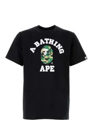 A BATHING APE Bape Men Slate Cotton Abc Camo Collage T-Shirt Black