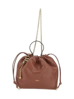 Chloé Icons' Shoulder Bag With Drawstring Closure And Leather Chain Strap In Leather For - Brown