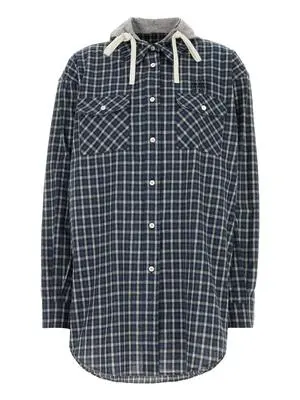 Miu Miu Miu Miu Women Embroidered Flannel Shirt Multicolor