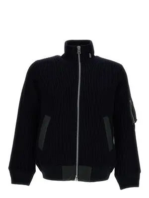 Sacai Wool Knit Fisherman Cardigan - Multicolor