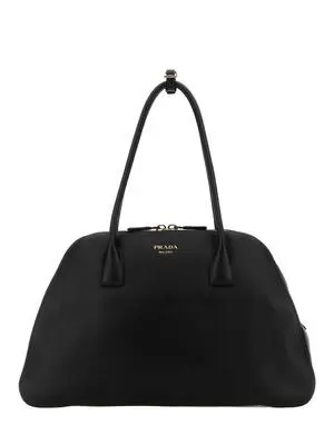 Prada Leather Medium Shopping Bag - Black