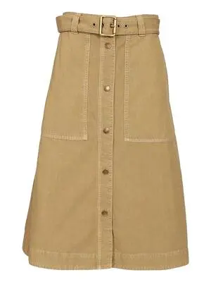 MONCLER MONCLER Cotton Midi Skirt With Belt