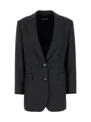 Dolce & Gabbana Graphite Wool Blazer - Gray