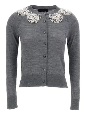 Simone Rocha Merino Silk Cardigan - Multicolor