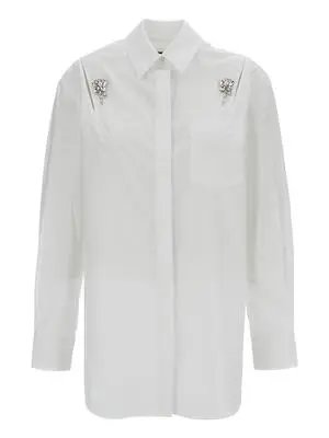 Simone Rocha Crystal-embellished Cotton Shirt - Multicolor