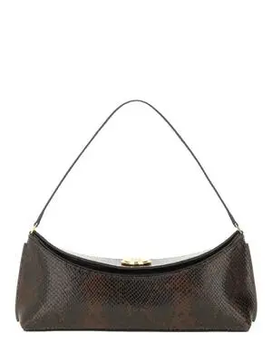 Jacquemus Leather Ovalo Clutch Bag - Brown
