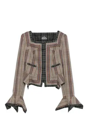 VIVIENNE WESTWOOD Checked Tweed Jacket - Gray