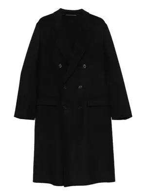 Saint Laurent Coats Double Breasted Coats - Black