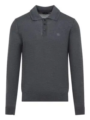 Etro Fuji Knitted Polo - Gray