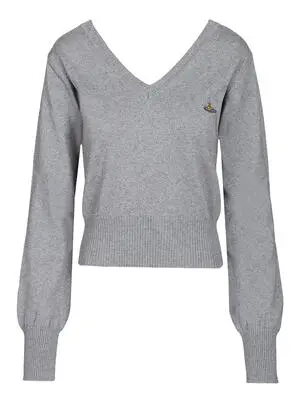 VIVIENNE WESTWOOD Beatrice Cotton And Cashmere Sweater - Gray
