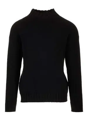 Tagliatore Two-tone Virgin Wool Sweater - Black