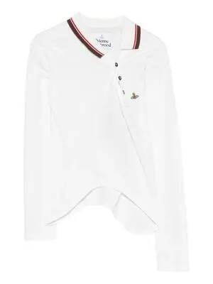 VIVIENNE WESTWOOD Long Sleeve Polo Top - White